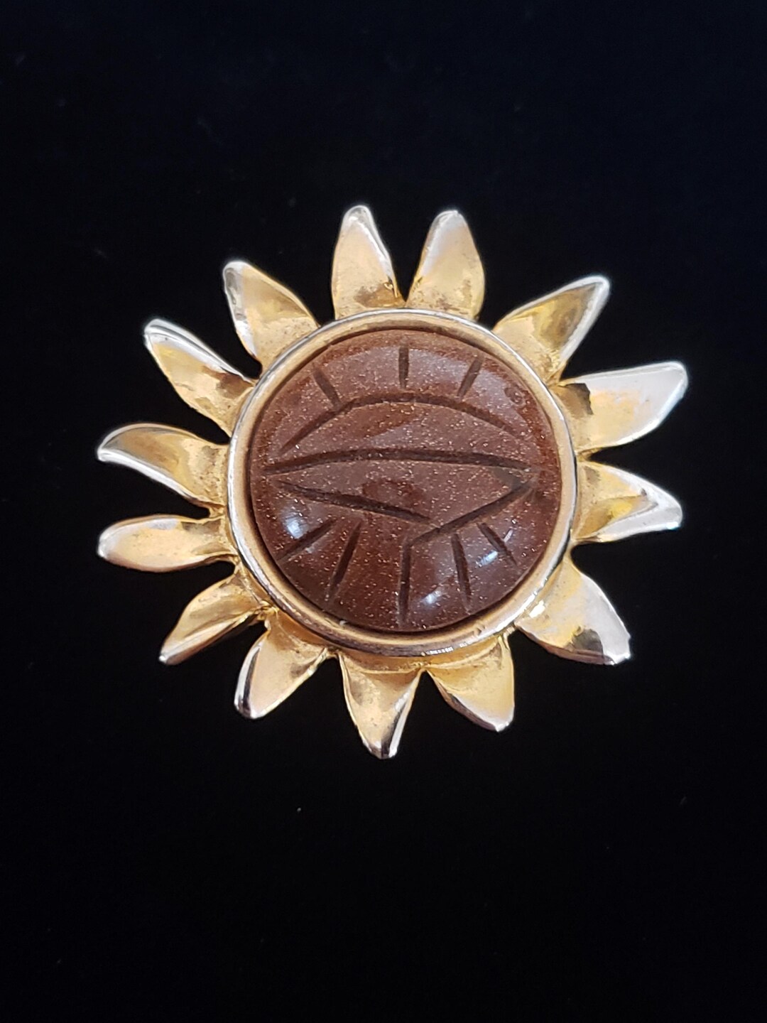 Sun Brooch Collectible Pin Vintage Costume Jewelry - Etsy