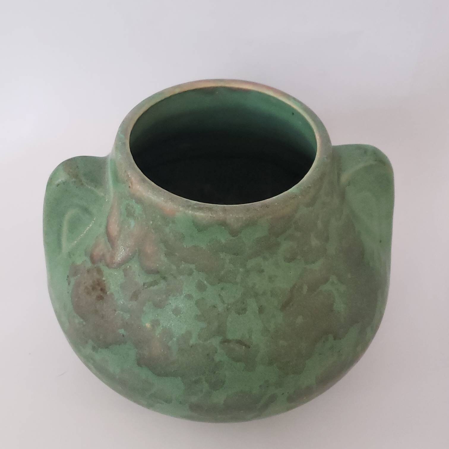Vintage Green Vase Unique Pottery Art Pottery Vase Rare Retro - Etsy