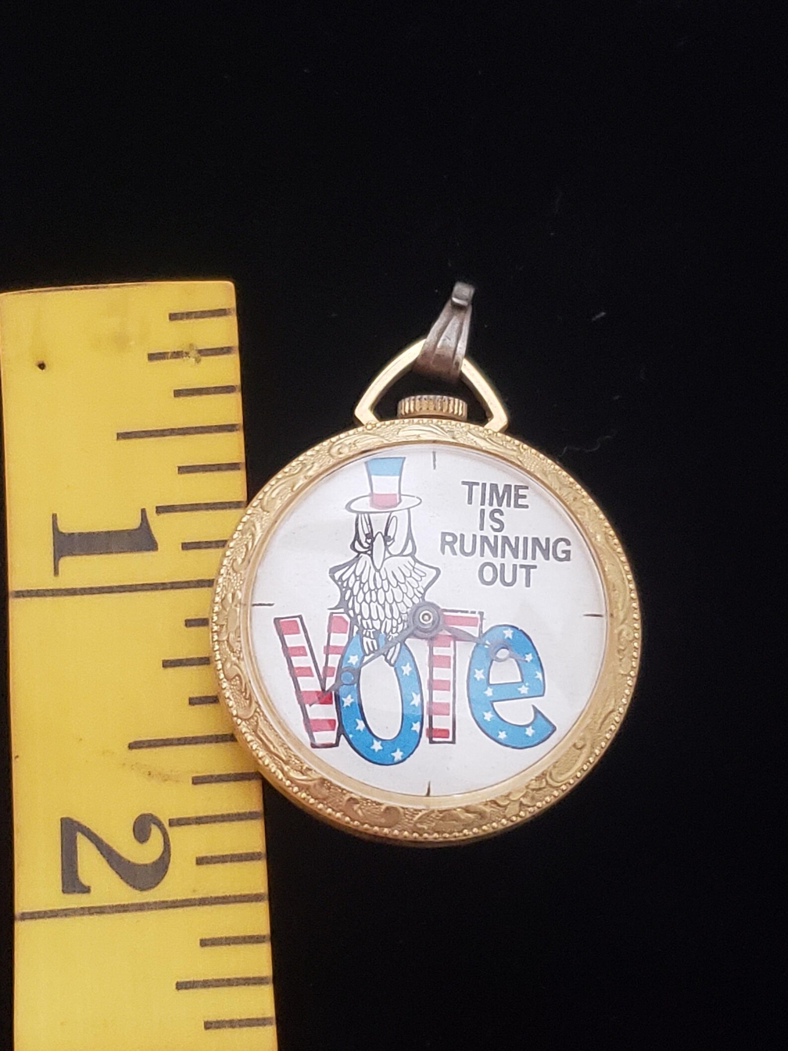 Time is Running Out Vote Pocket Watch Vintage Political Watch Retro ...