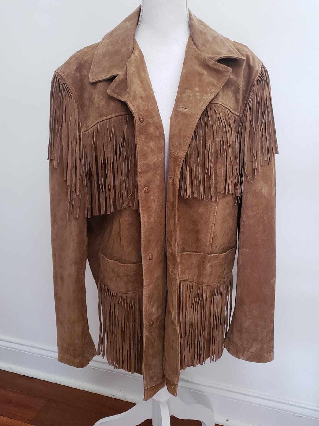 Scully Mens Fringe Jacket Suede Size Medium Tan Collectible Clothing - Etsy
