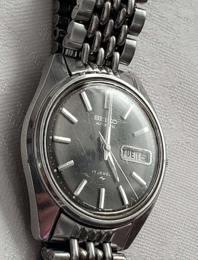 Vintage Seiko Watch Automatic 17 Jewels Retro Collectible Day - Etsy