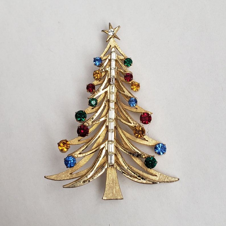 Vintage Brooch Christmas Tree Retro Collectible Pin Costume Jewelry ...