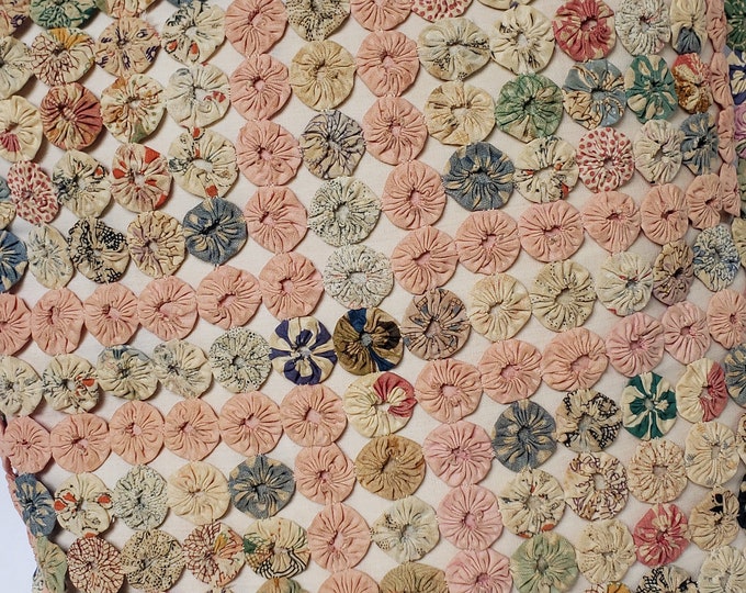 Vintage Yo-yo Pillow Quilt Theme Retro Collectible - Etsy