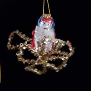 Santa Claus Flying a Plane Ornament Vintage Christmas Collectible ...