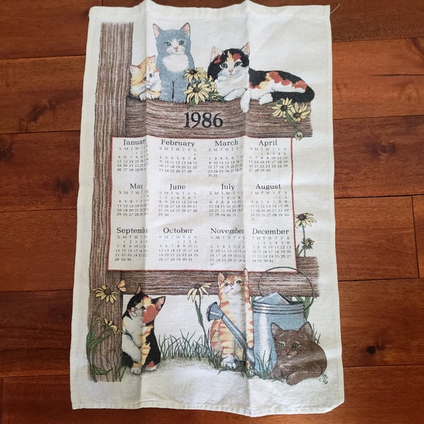 1986 Calendar - Etsy
