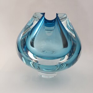 Robert Deeble Art Glass Vase Blue Collectible Studio Glass - Etsy