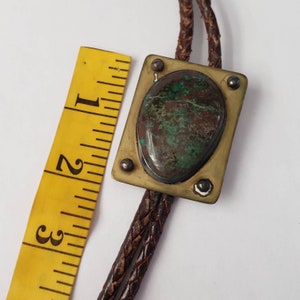 Rare Antique Bolo Stone Center Handmade Early Collectible Southwestern ...