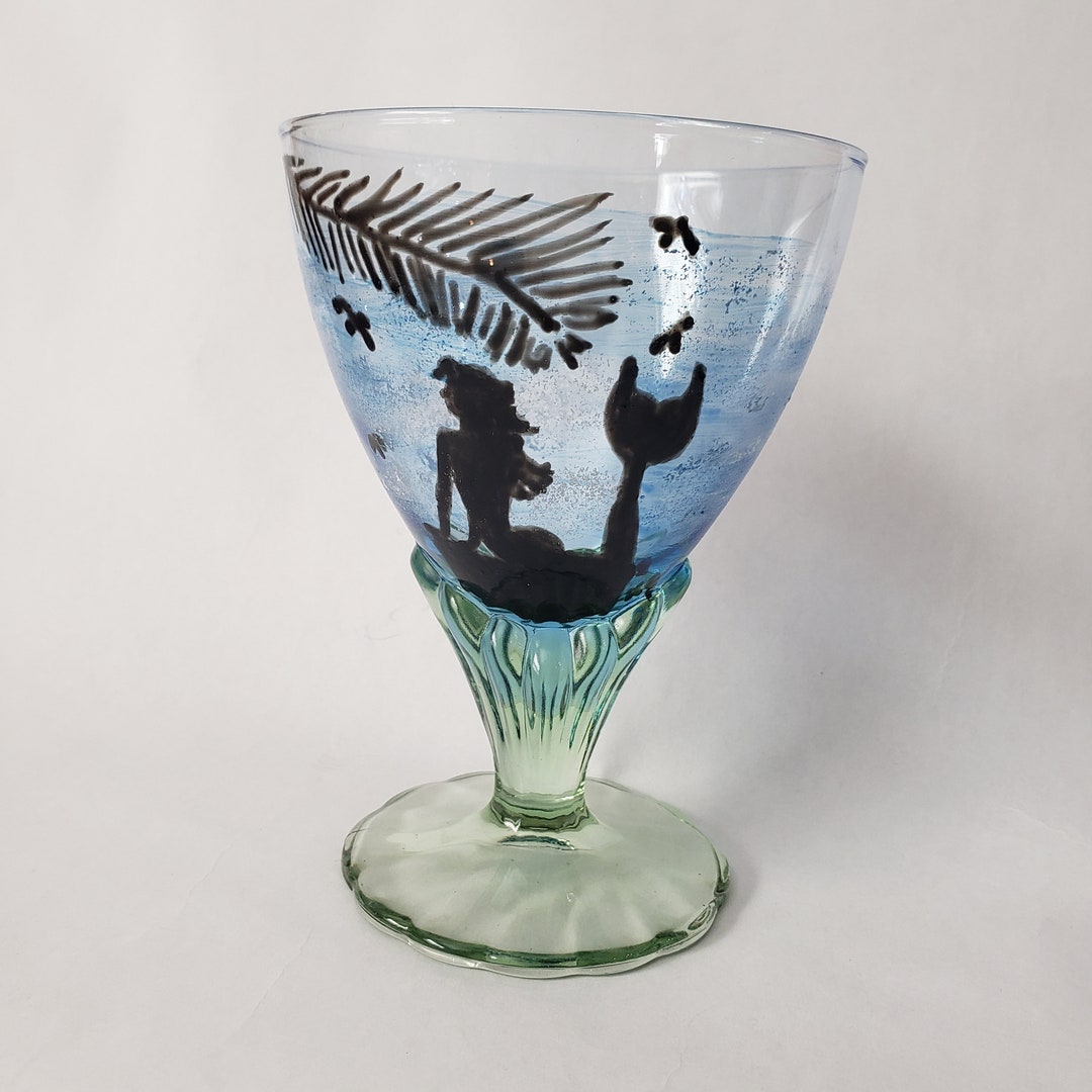 Bormioli Rocco Mermaid Glass With Mermaid Rare Collectible - Etsy