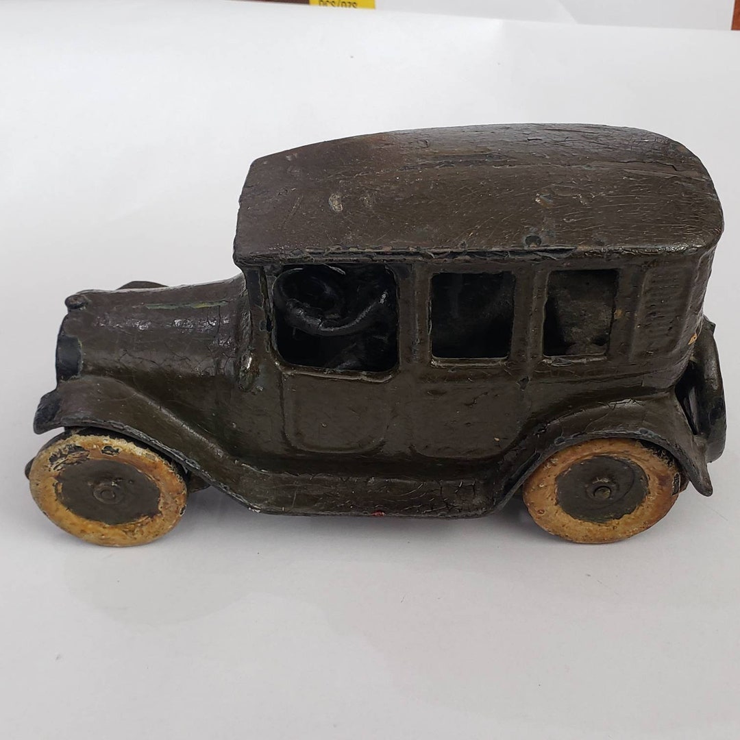 Antique Die Cast Taxi Toy Arcade Cast Iron Taxi Cab Toy Vehicle Rare ...