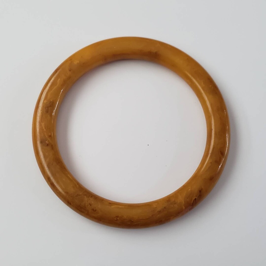 Vintage Bakelite Bracelet Tan Brown Retro Collectible Costume Jewelry ...