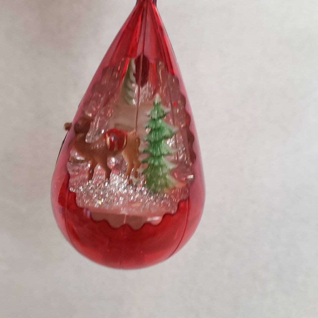 Vintage Ornament Diorama Camel Tree Retro Collectible Christmas ...