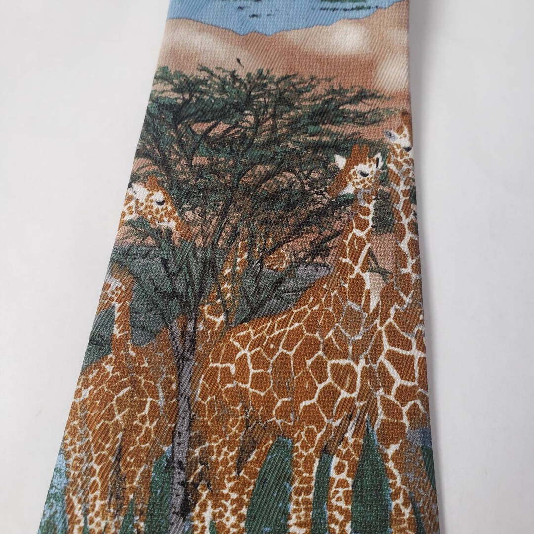 Tie Designer Clique Ltd. Giraffe Theme Collectible Necktie Mens ...