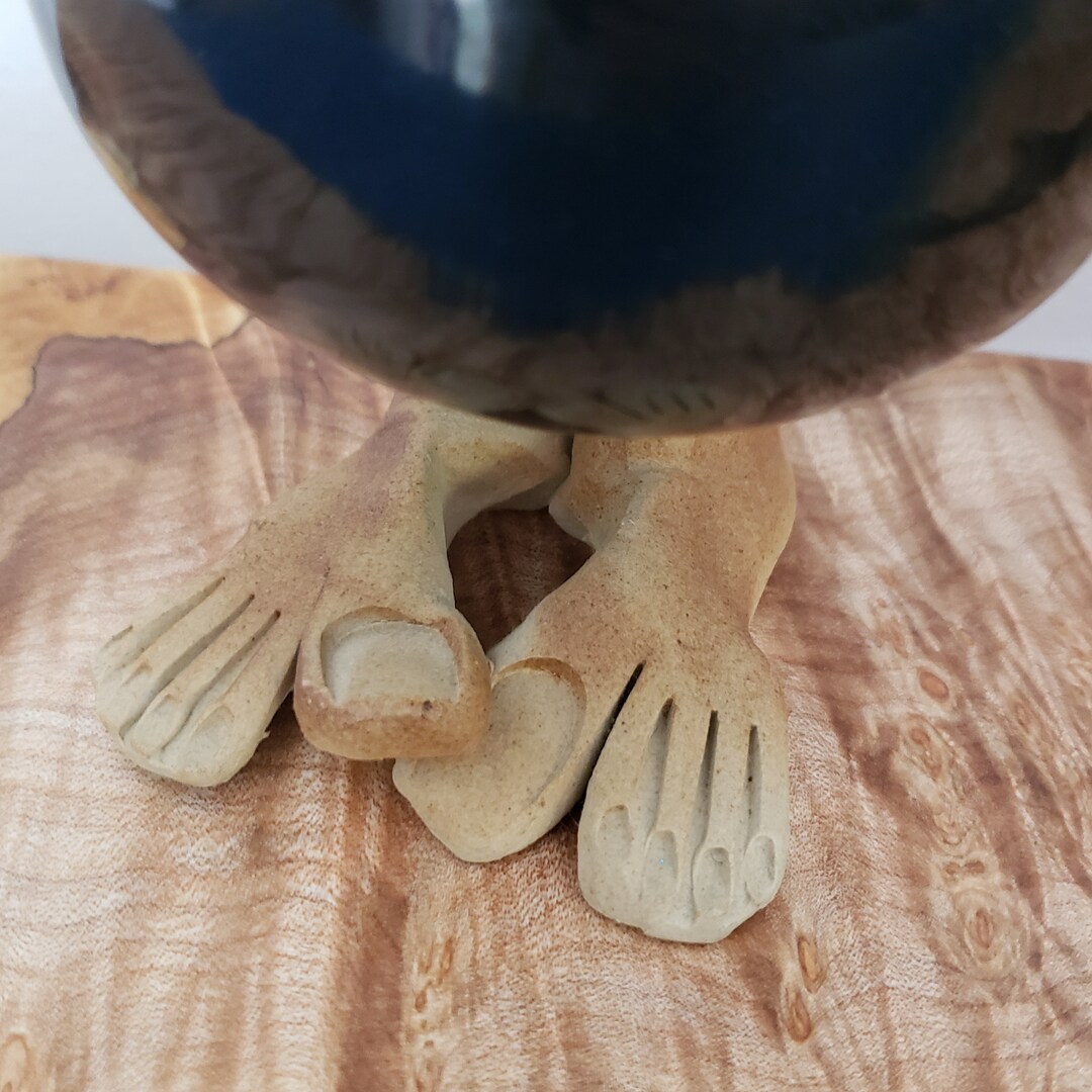 Mug With Feet Studio Art Pottery Artist Rare Collectible - Etsy