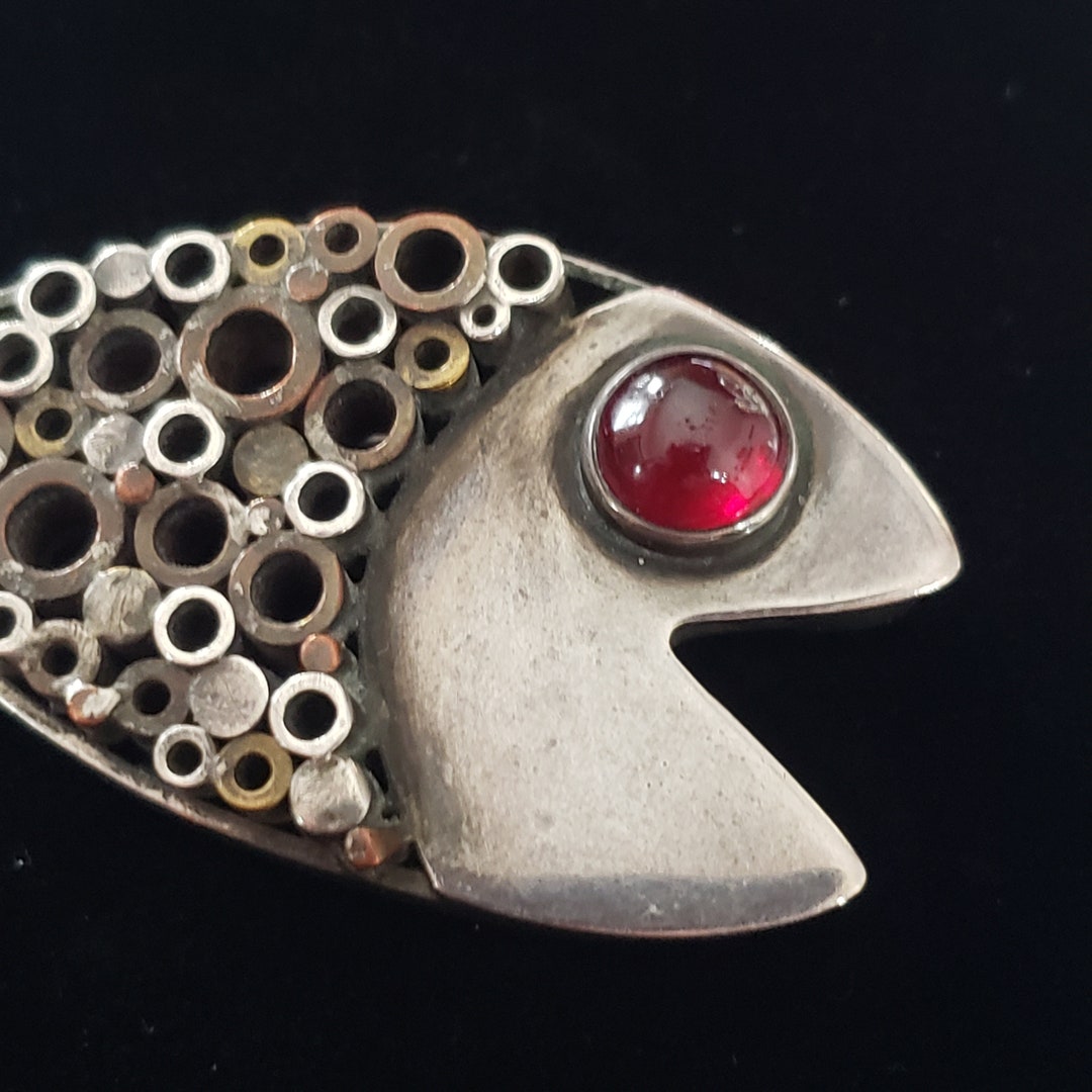 Brooch Fish Rare Collectible Unique Pin Marked Zim - Etsy