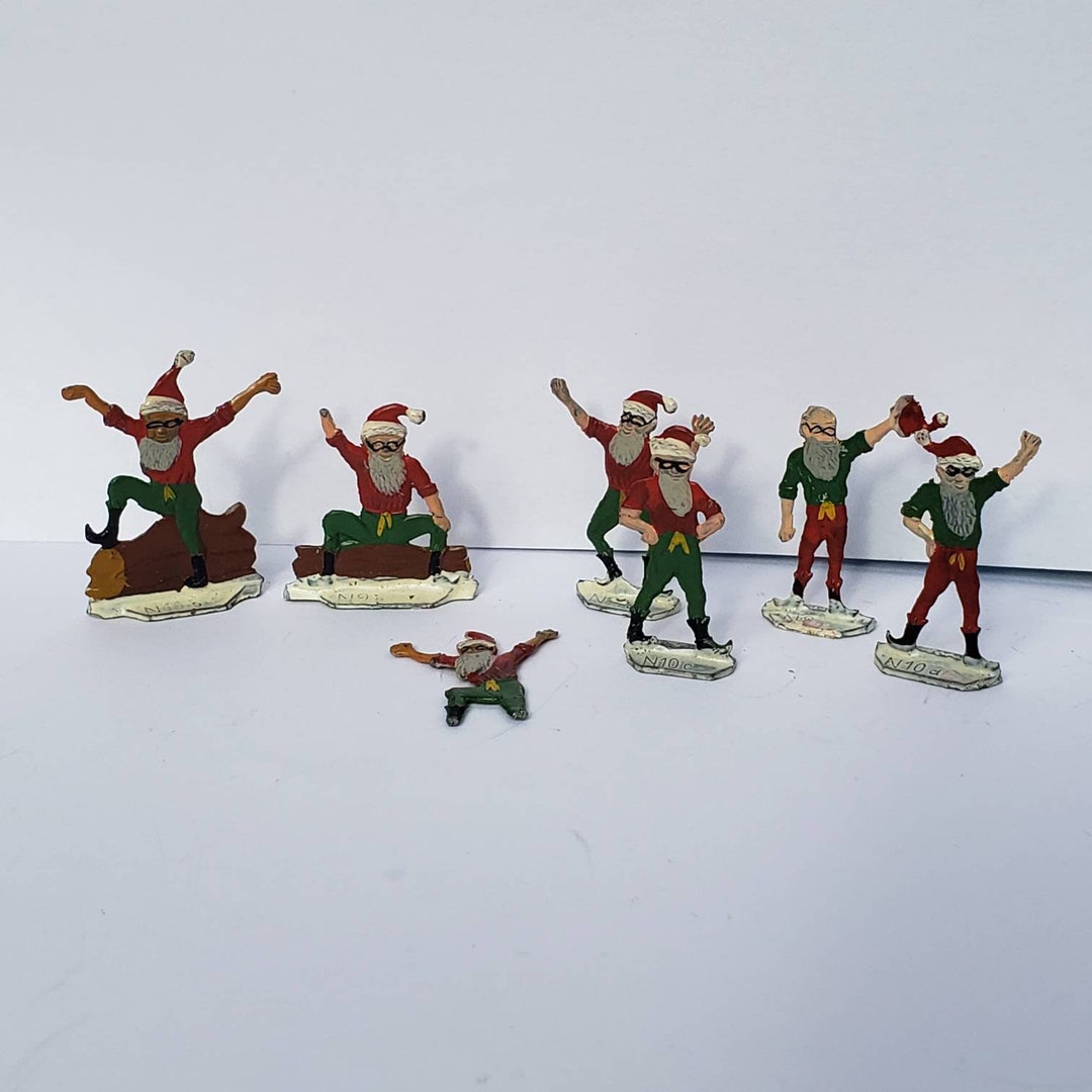 Vintage Hans Heinrichsen Santa Figurines Rare Retro - Etsy