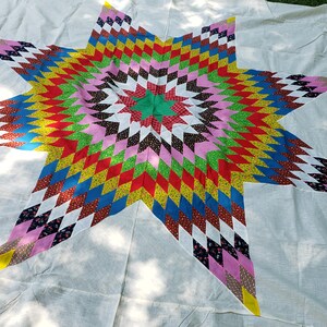 Antique Quilt Top Single Star Rare Retro Collectible Primitive - Etsy