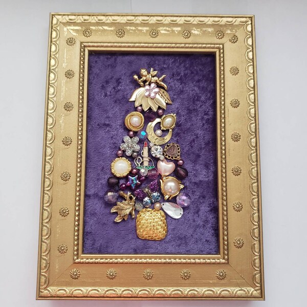 Jewelry Christmas Tree Framed - Etsy