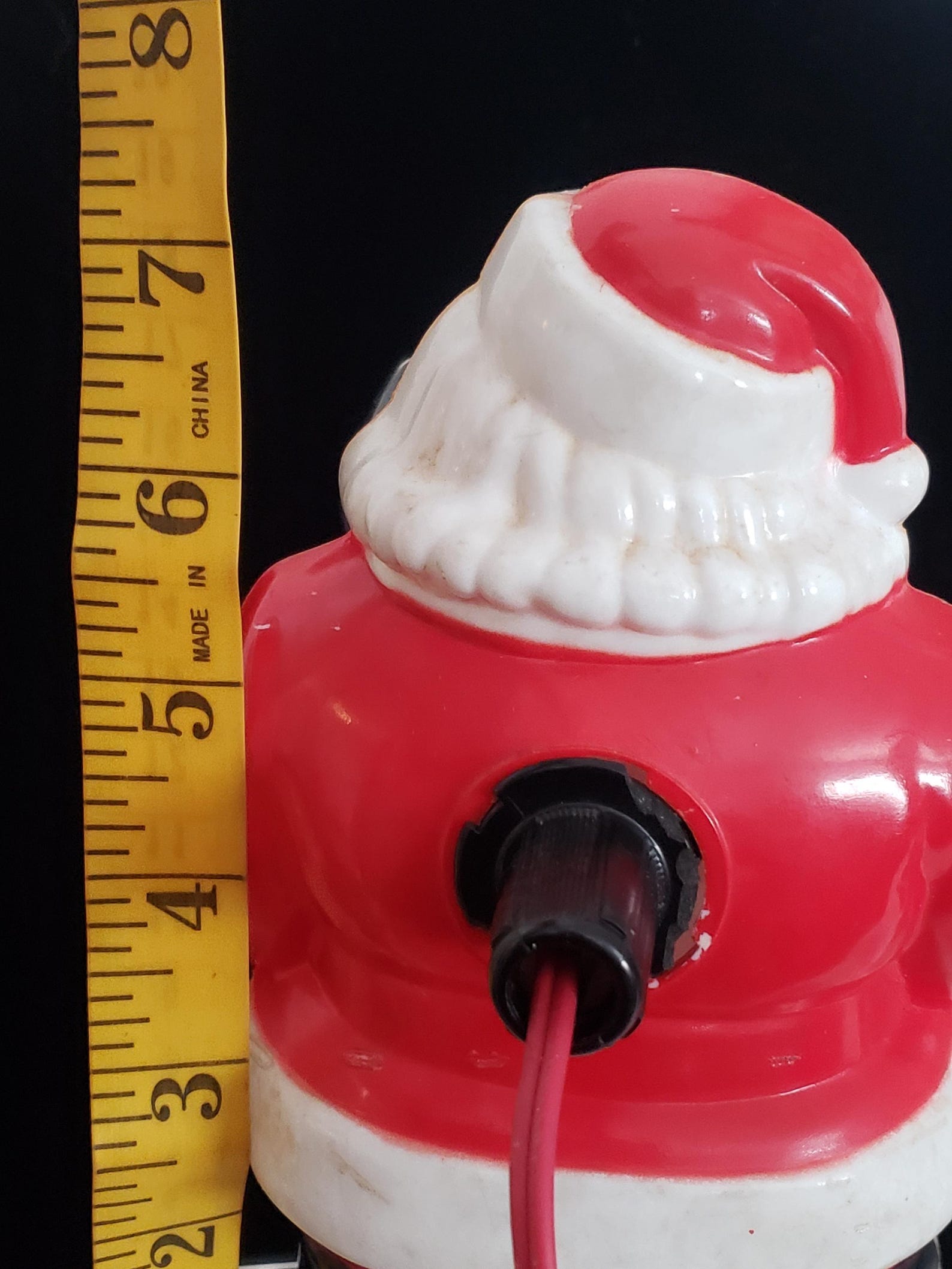 Santa Claus Light Royalite Retro Collectible Christmas Decoration Works ...