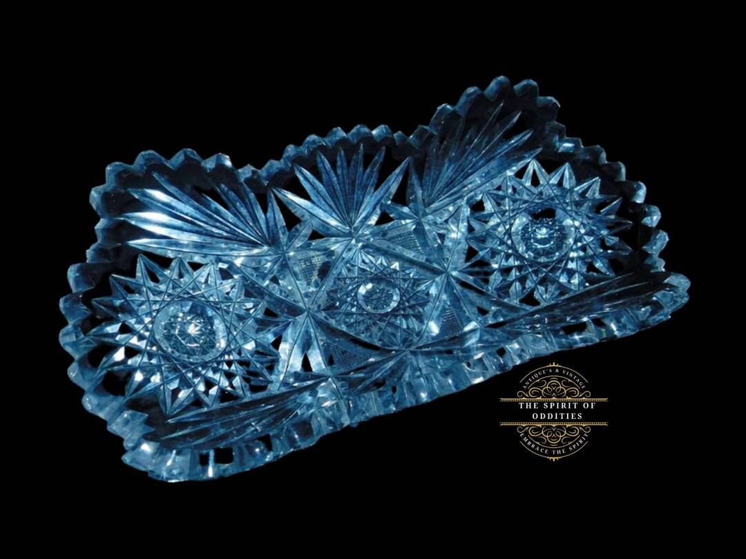 Antique American Brilliant Cut Crystal Nut Dish - Etsy