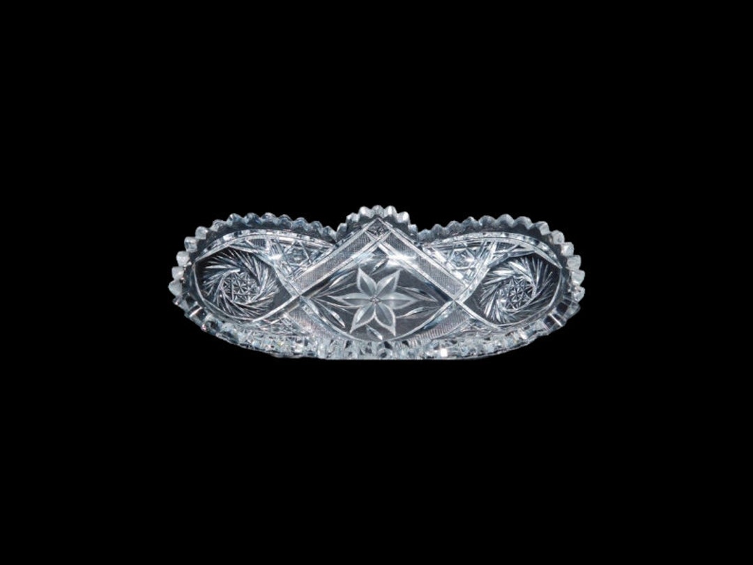 Antique American Brilliant Cut Crystal Nut Dish - Etsy