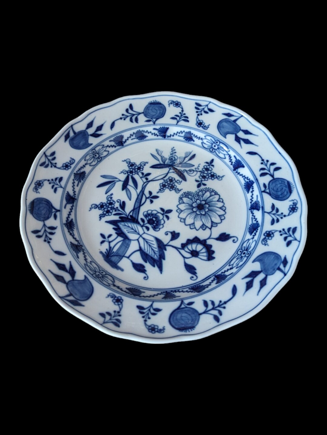 Antique 19th Century Meissen Blue Onion Plate - Etsy