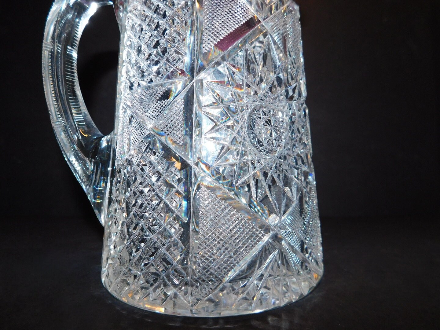 Antique American Brilliant Cut Crystal Pitcher | Etsy