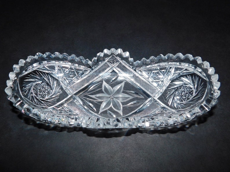 Antique American Brilliant Cut Crystal Nut Dish - Etsy