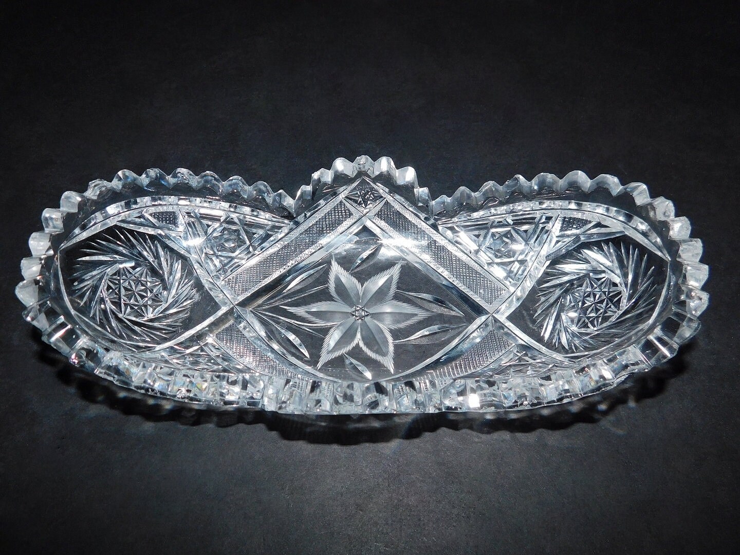 Antique American Brilliant Cut Crystal Nut Dish - Etsy