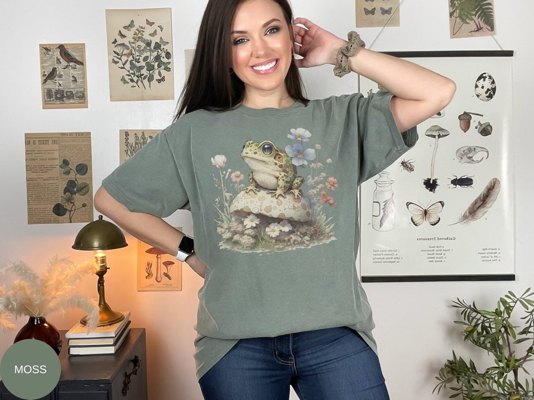 Cottagecore Frog Shirt - Cute Frog Lover Tee - Cottage Core, Fairycore ...