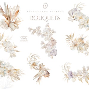 Watercolor Nautical Bohemian Clipart, PNG, Underwater Clipart, Wedding ...