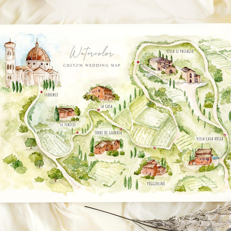 Custom Map for Invites - Etsy