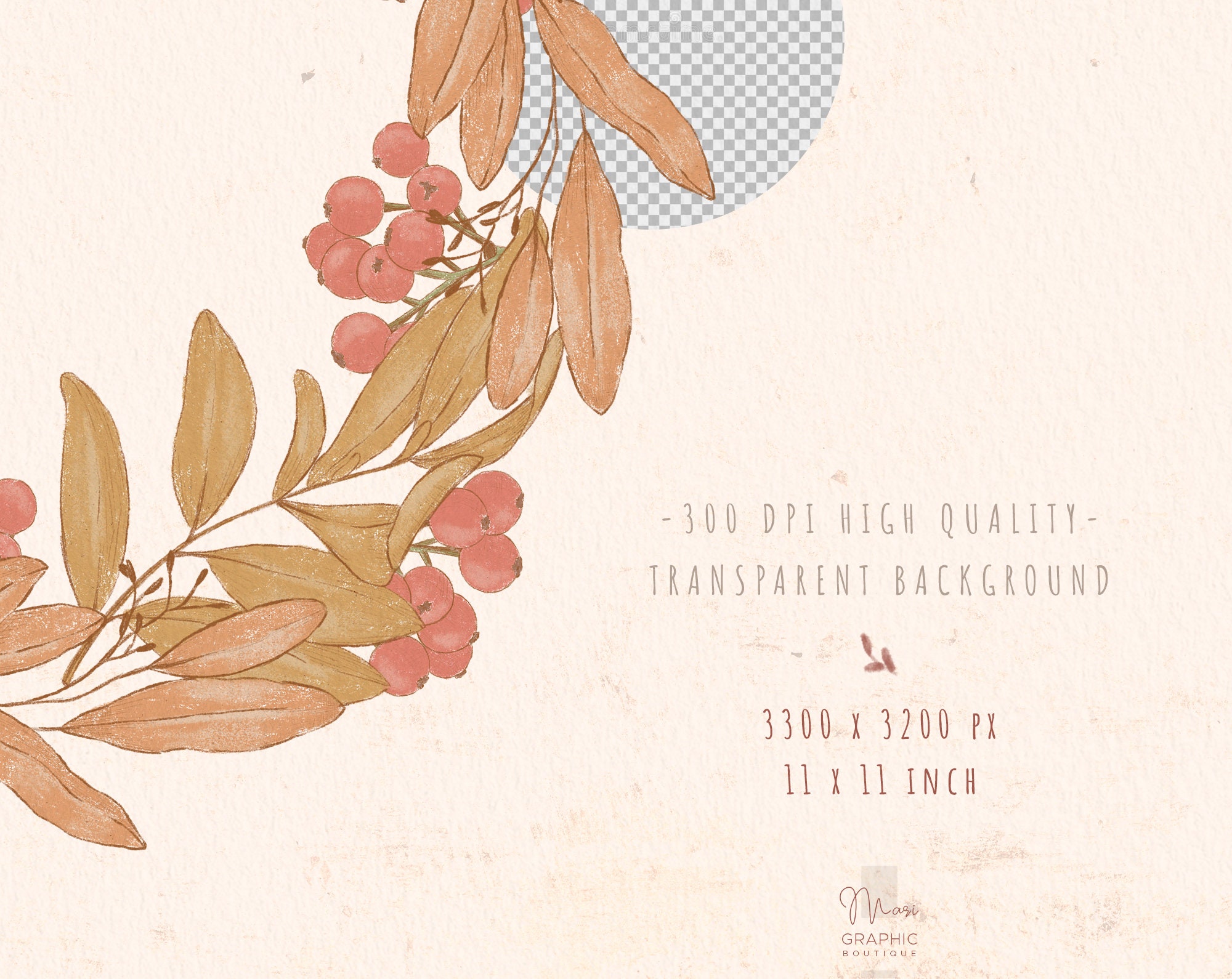 Floral Wreath Png, Autumn Wreath Png, Wreath Clipart, Fall Clipart ...