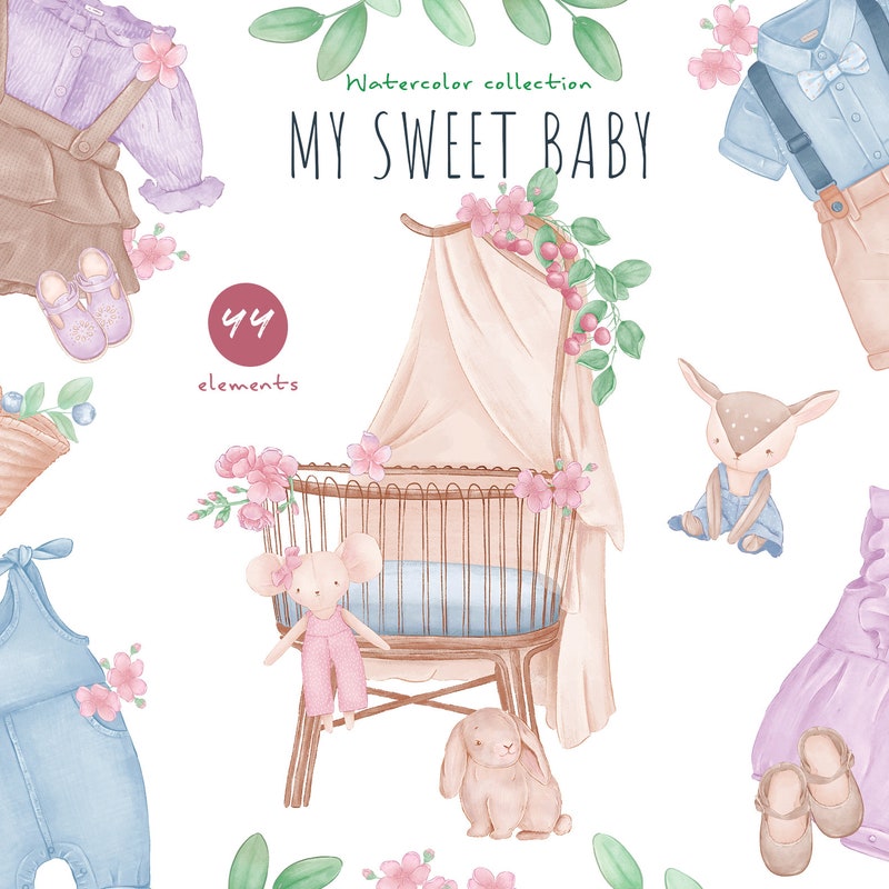 Newborn Watercolor - Etsy