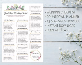 Wedding Flower & Decor Checklist Green - Etsy