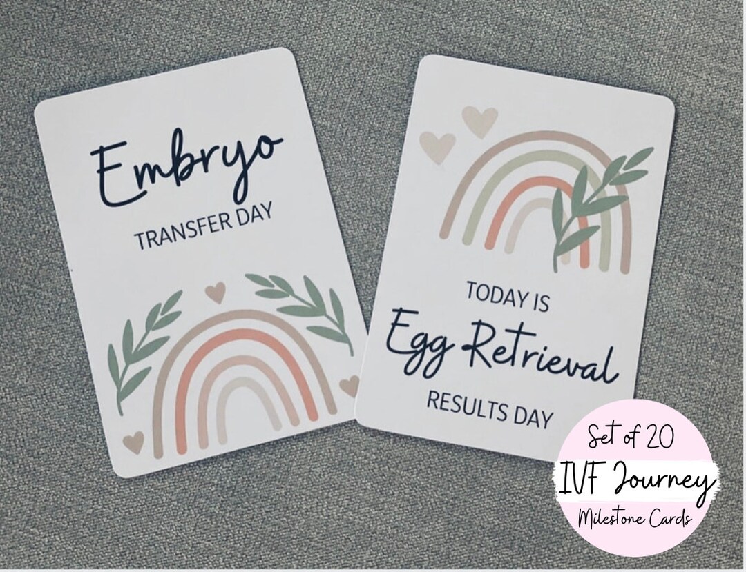 IVF Milestone Cards, IVF Card Gift, IVF Journey, Ivf Baby Fertility ...