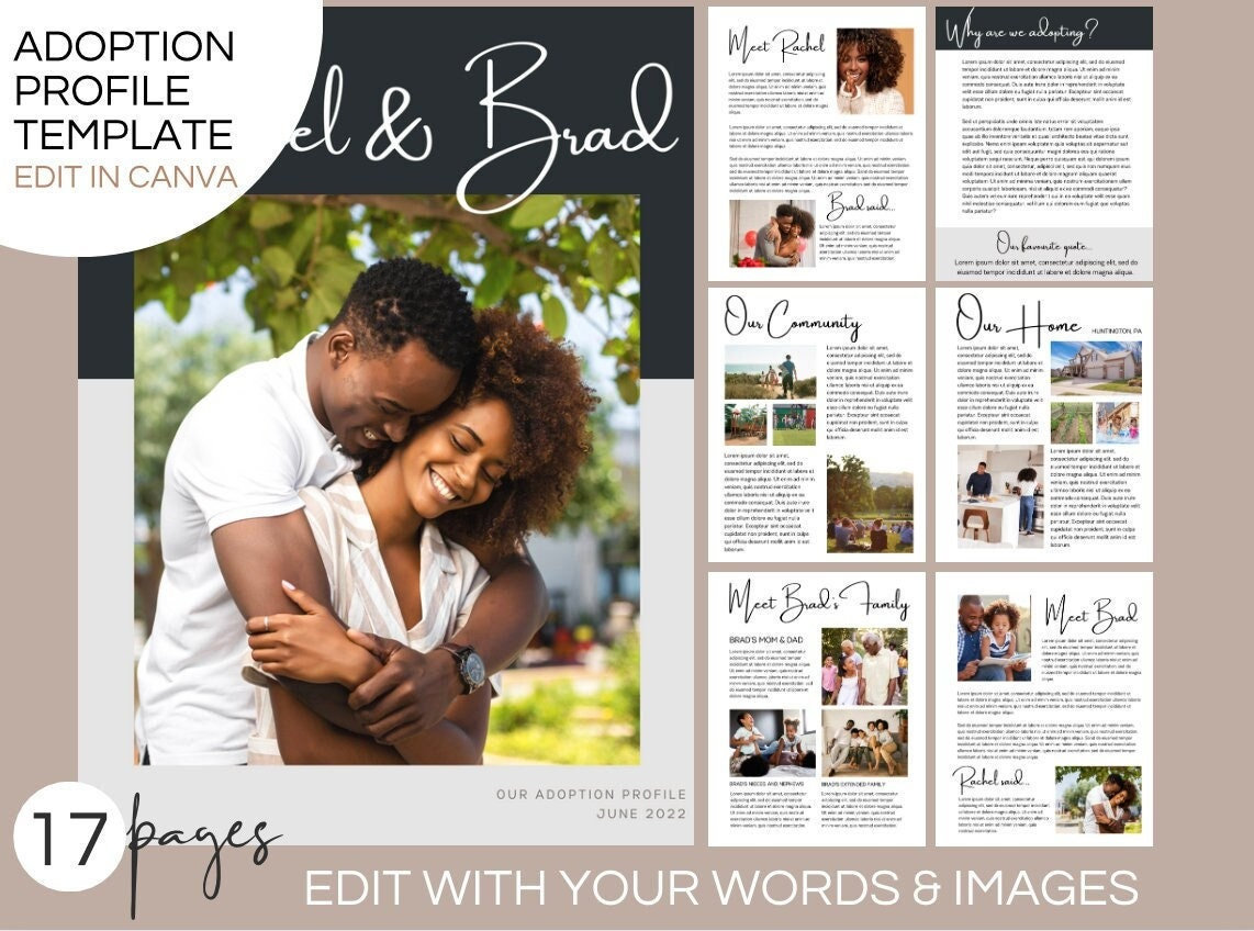 Adoption Profile Template Modern Adoption Profile Book - Etsy