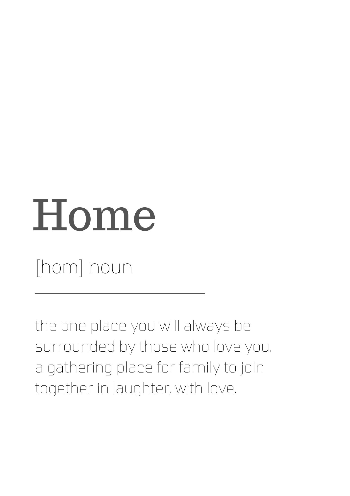 Home Definition Print New Home Wohnkultur Einfache | Etsy