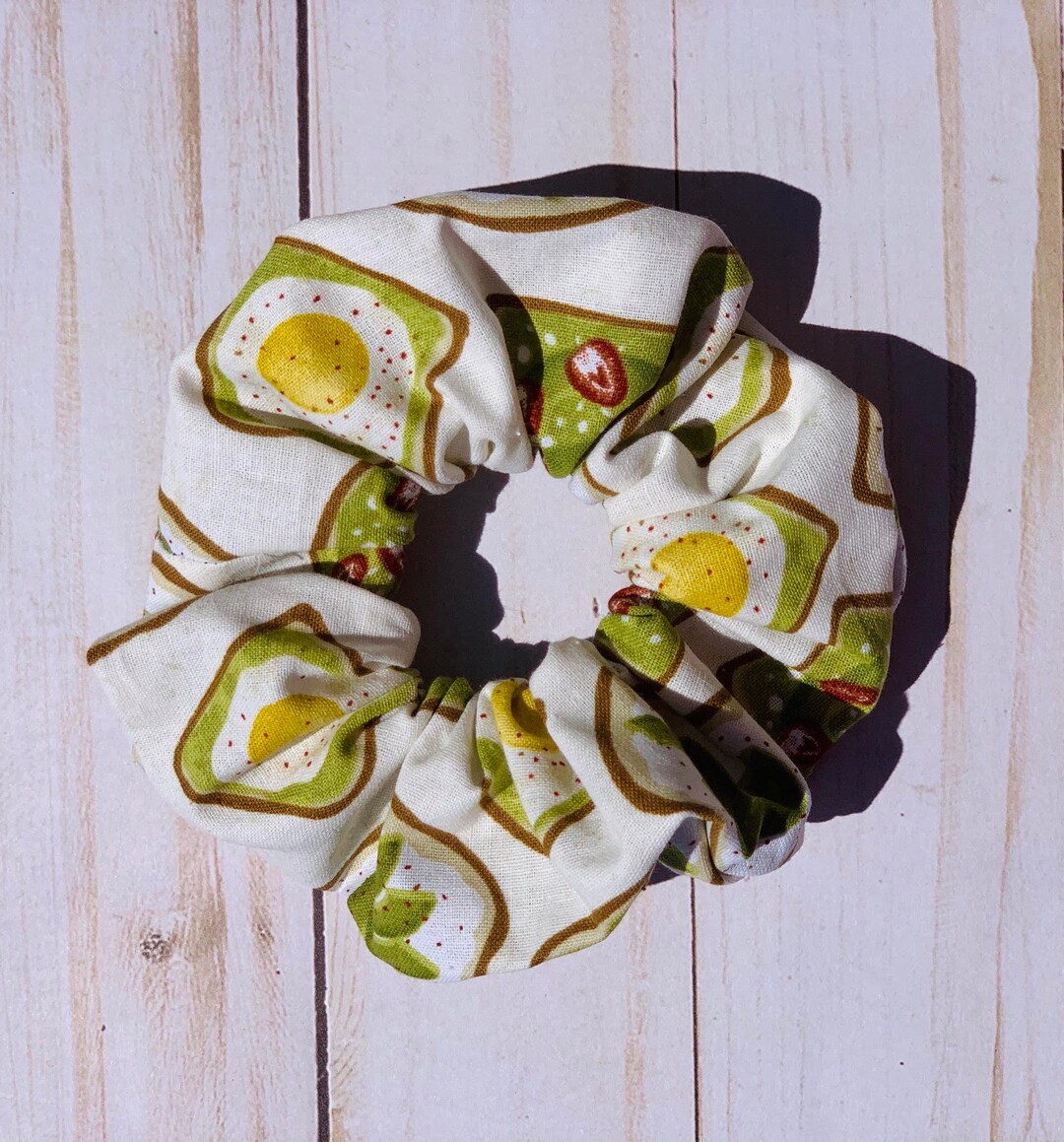 Avocado Toast Scrunchie/avocado Scrunchie/avocado Scrunchies/toast ...
