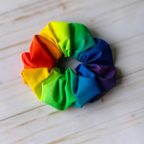 Rainbow Scrunchie - Etsy