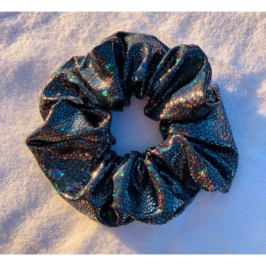 Black Scale Holographic Scrunchie/black Holographic Scrunchie ...