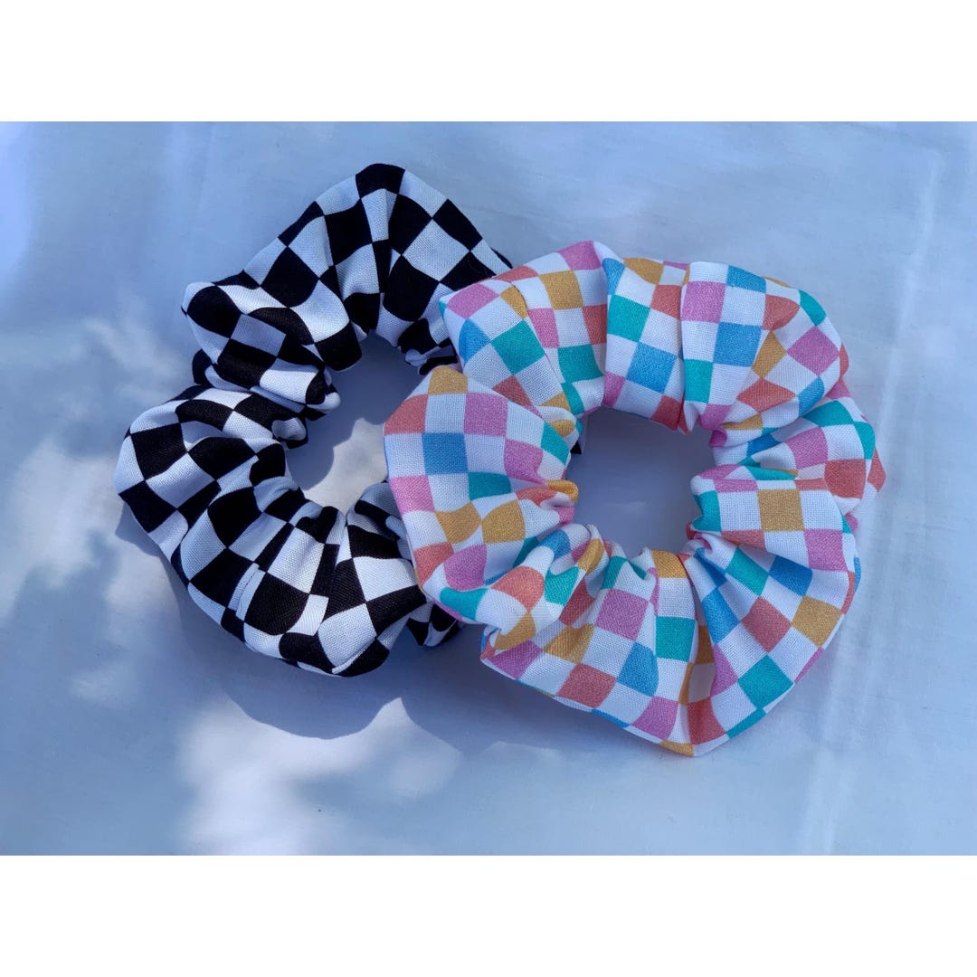 Checker Scrunchies/checkerboard Scrunchies/retro Scrunchies - Etsy