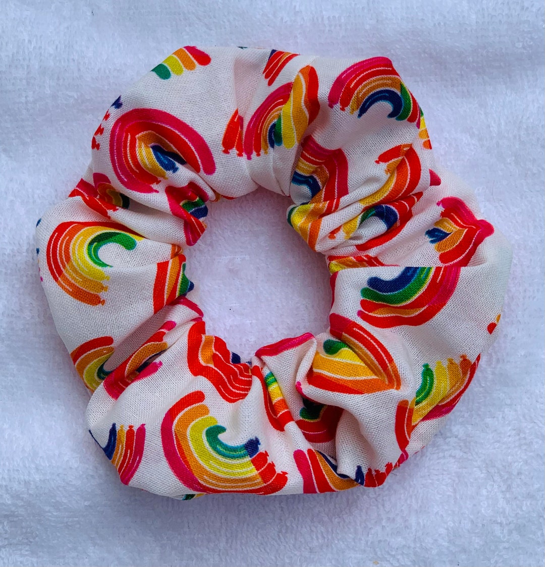 Rainbow Scrunchie/rainbows Scrunchie/happy Scrunchie - Etsy