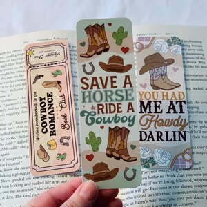Cowboy Romance Bookmarks/cowboy Romance Book Club Ticket Bookmark ...