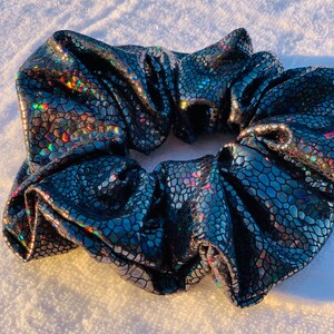 Black Scale Holographic Scrunchie/black Holographic Scrunchie ...