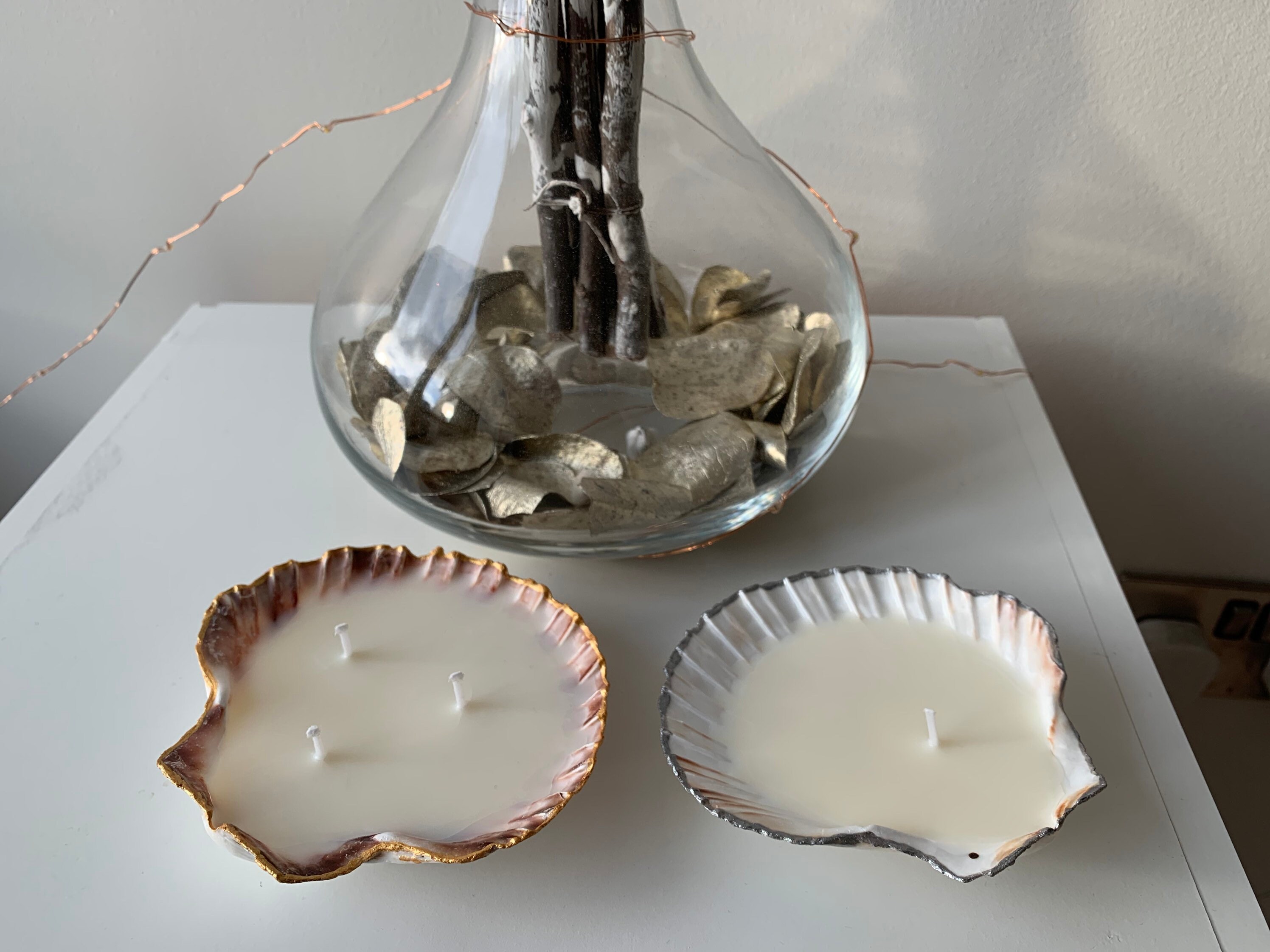 Scallop Shell Candles. Seashell Candle. Nautical Style Design. Home ...