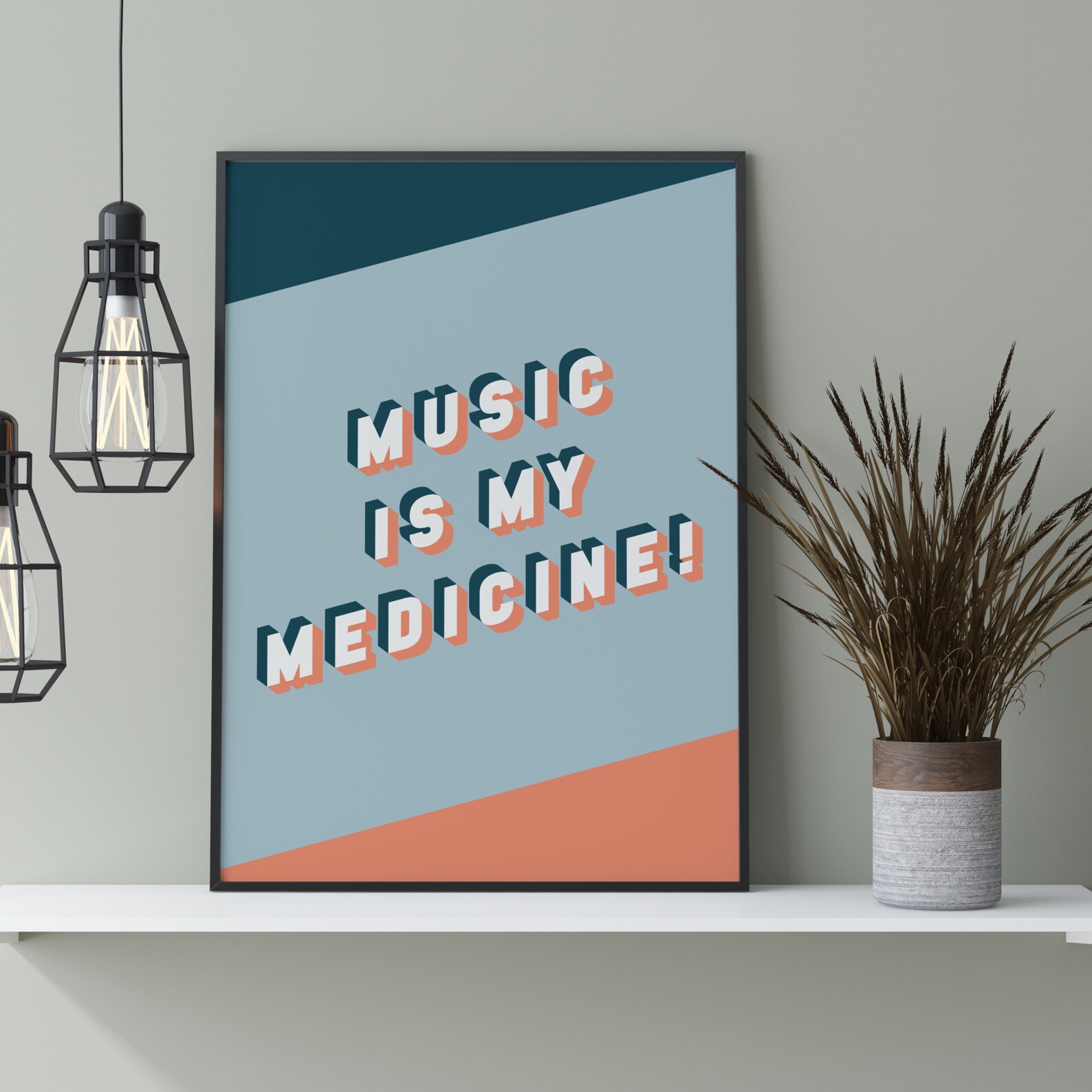 Music Is My Medicine Print Cool Prints Wall Art Gallery | Etsy