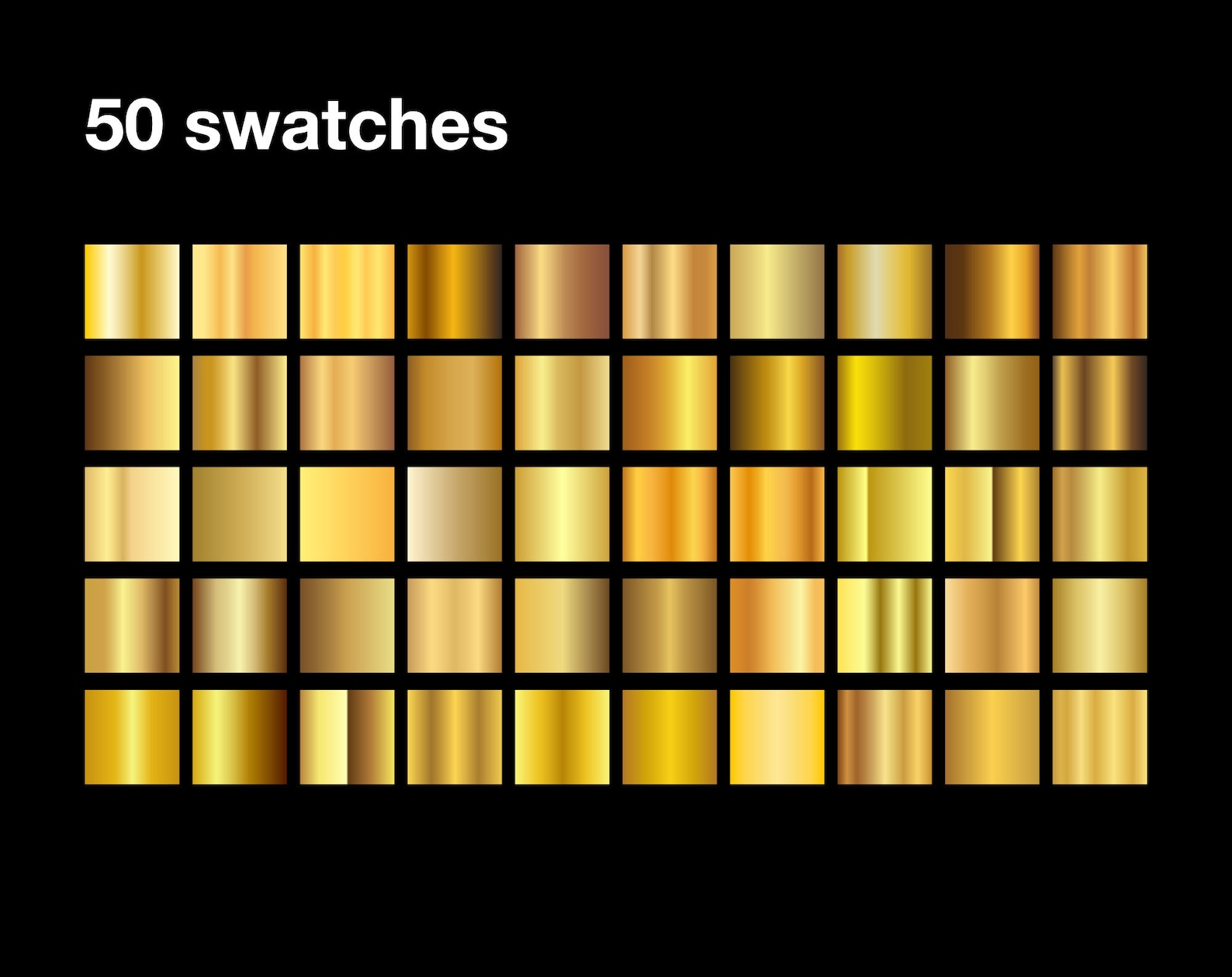 Adobe Illustrator Gold Swatch Bundle | Golden Swatches, Vector Swatches ...