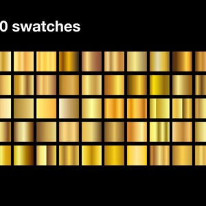 Adobe Illustrator Gold Swatch Bundle | Golden Swatches, Vector Swatches ...