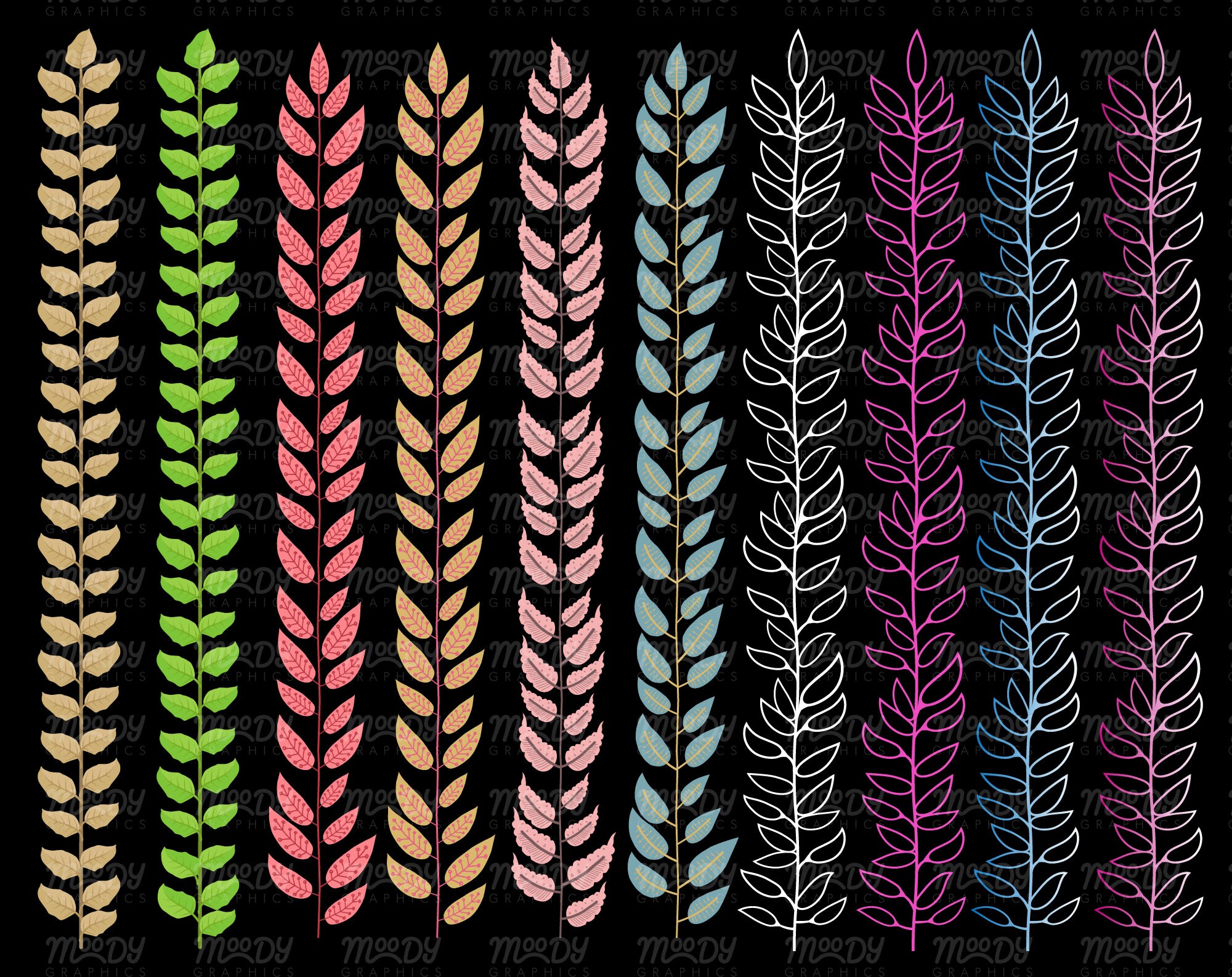 30 Branch Brushes for Adobe Illustrator Pattern Brush Library - Etsy UK