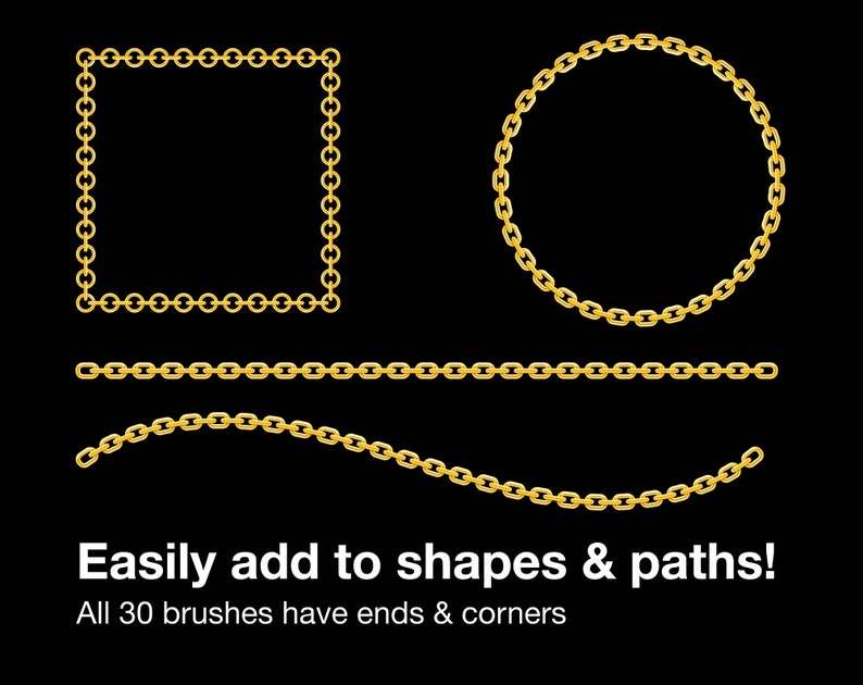 30 Chain Brushes for Adobe Illustrator Pattern Brush Library - Etsy UK